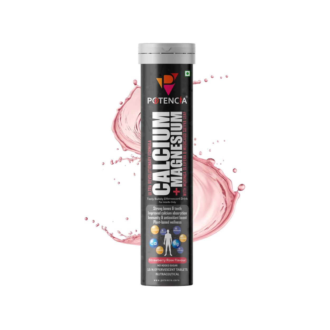 Potencia Calcium + Magnesium Effervescent Tablets | Dual Magnesium & D